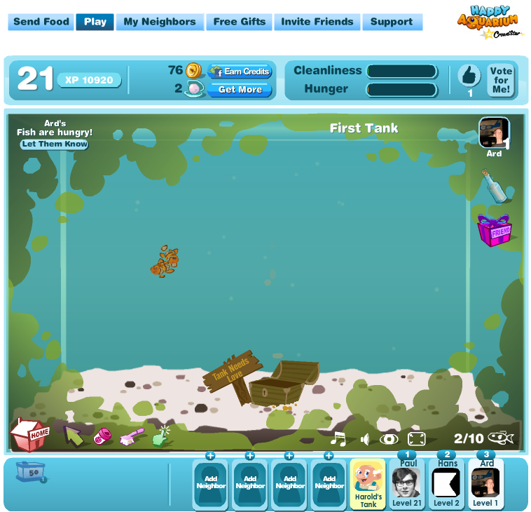 Screenshot of Happy Aquarium (Browser, 2009) - MobyGames