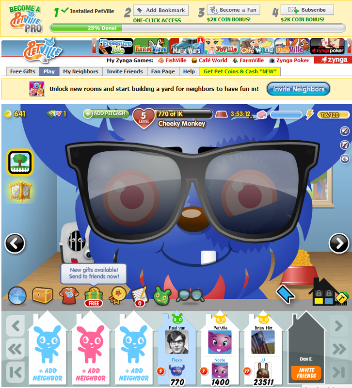 Screenshot of PetVille (Browser, 2009) - MobyGames