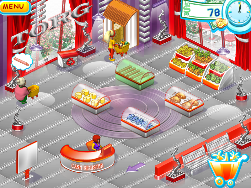 Screenshot of Supermarket Mania (Windows, 2008) - MobyGames