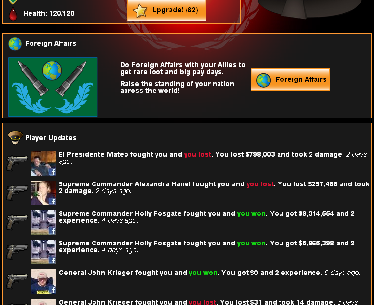 Screenshot of Dictator Wars (Browser, 2009) - MobyGames