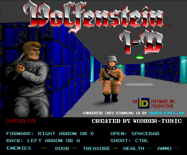 Screenshot of Wolfenstein 1-D (Browser, 2011) - MobyGames
