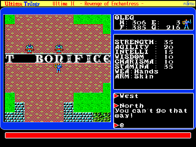 Screenshot of Ultima Trilogy: I ♦ II ♦ III (FM Towns, 1989) - MobyGames