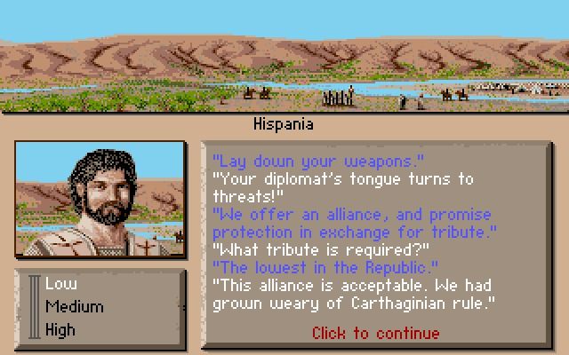 Screenshot of Centurion: Defender of Rome (DOS, 1990) - MobyGames