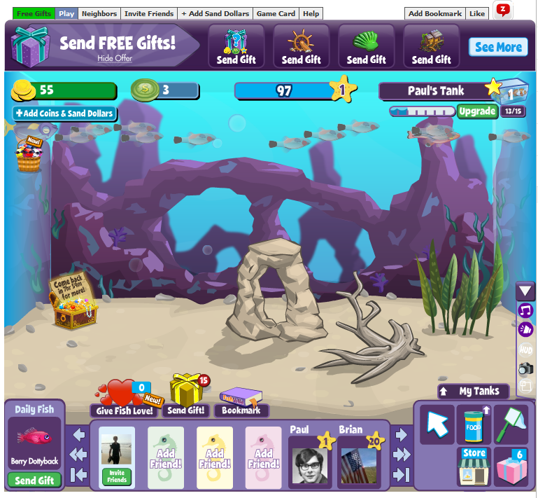 Screenshot of FishVille (Browser, 2009) - MobyGames