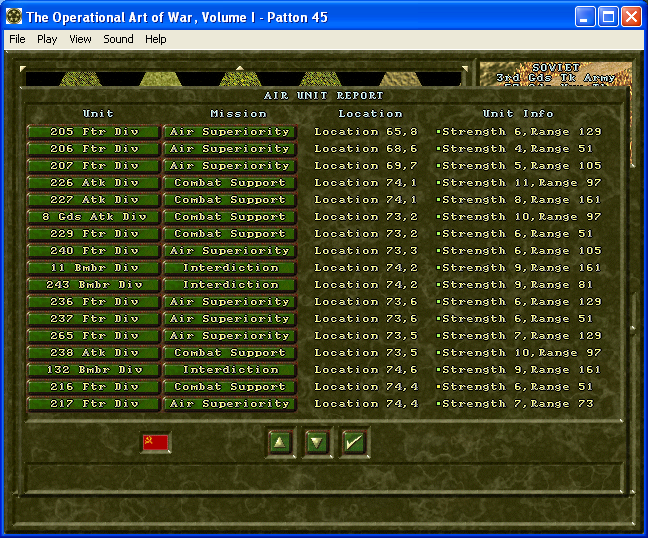 Screenshot of Norm Koger's The Operational Art of War Vol 1: 1939-1955 (Windows, 1998) - MobyGames