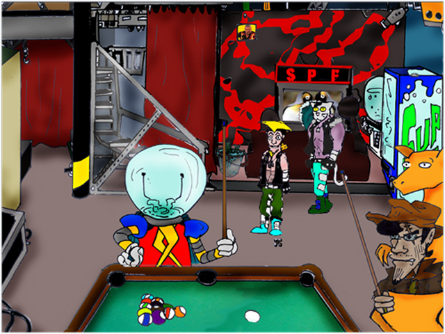 Screenshot of T-Rex and Muscle Sam: Big Trouble in Smashing Potatoes ...