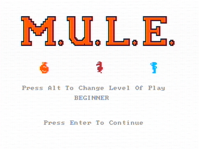Screenshot of M.U.L.E. (PC Booter, 1983) - MobyGames