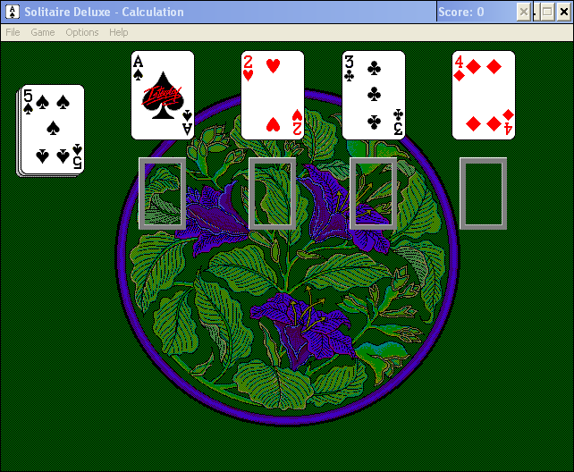 Screenshot of Solitaire Deluxe (Windows 3.x, 1996) - MobyGames