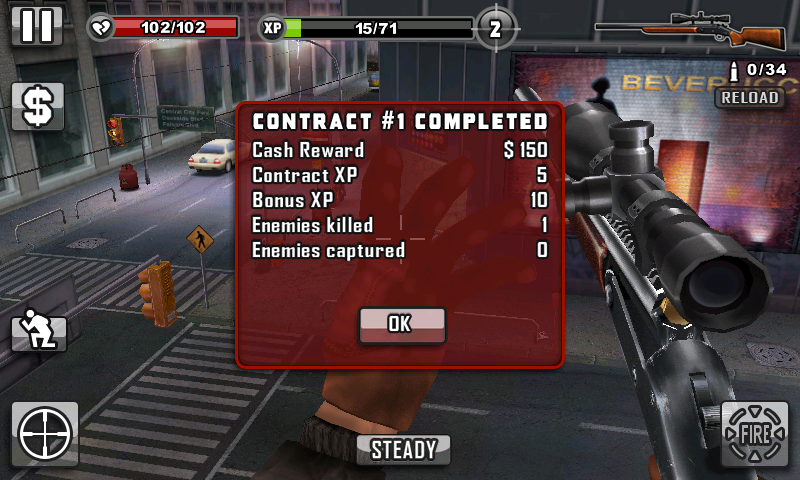Screenshot of Contract Killer (Android, 2011) - MobyGames