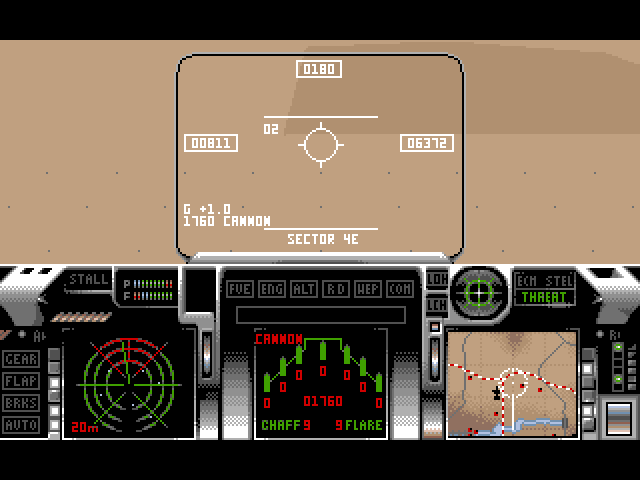 Screenshot of F29 Retaliator (FM Towns, 1989) - MobyGames