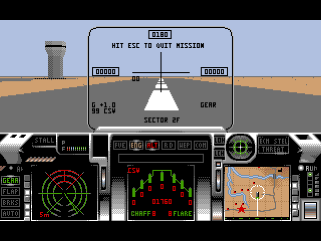 Screenshot of F29 Retaliator (FM Towns, 1989) - MobyGames