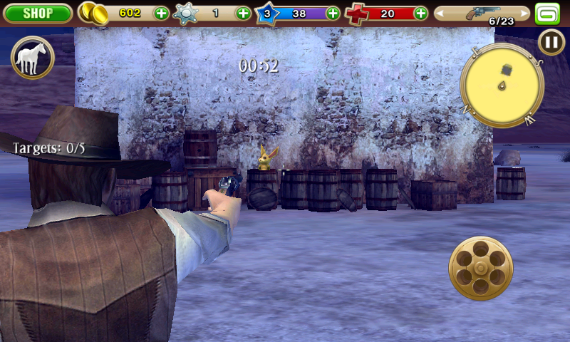 Screenshot of Six-Guns (Android, 2011) - MobyGames