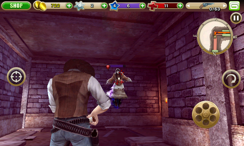 Screenshot of Six-Guns (Android, 2011) - MobyGames