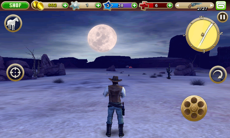 Screenshot of Six-Guns (Android, 2011) - MobyGames