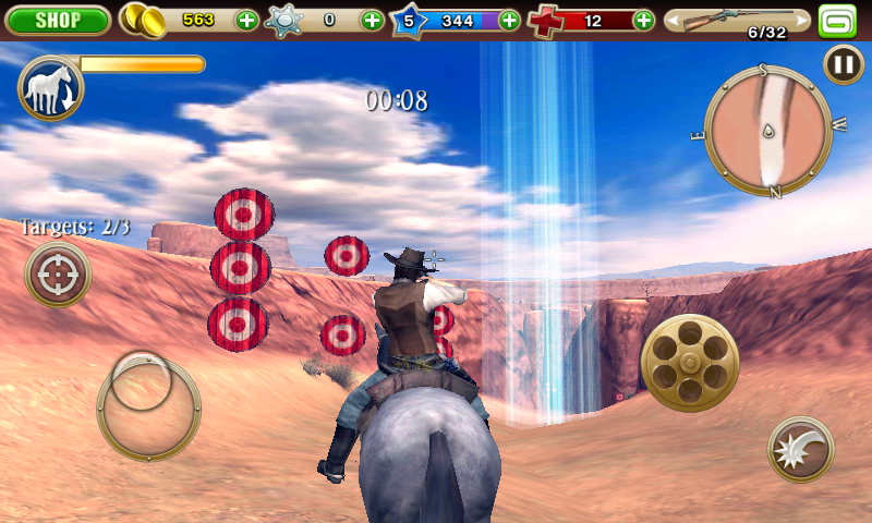 Screenshot of Six-Guns (Android, 2011) - MobyGames