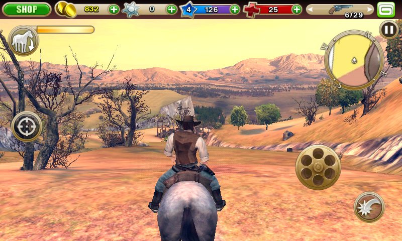 Screenshot of Six-Guns (Android, 2011) - MobyGames