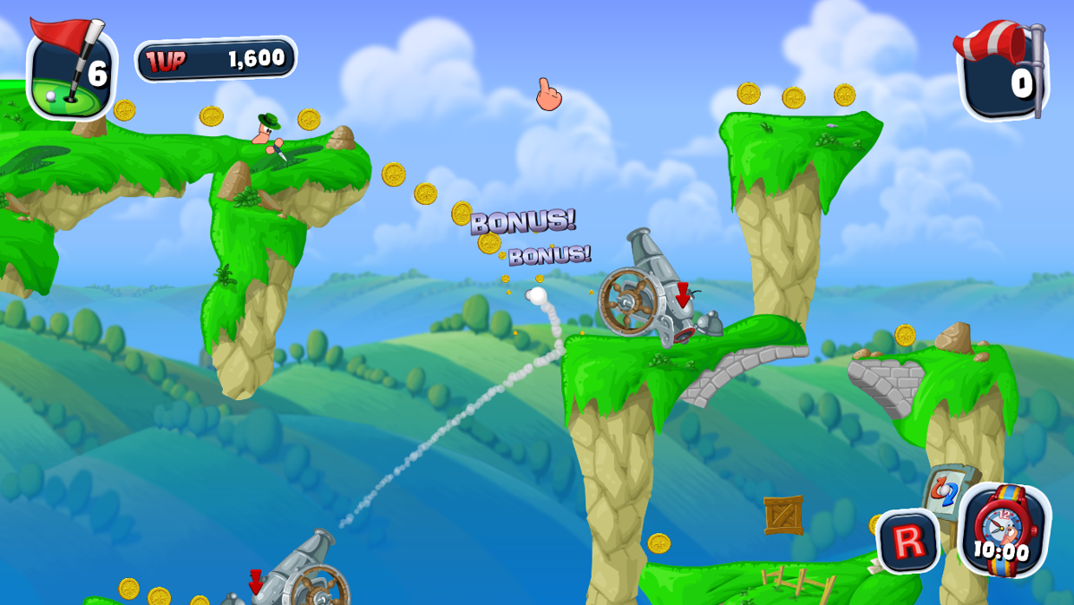 Screenshot of Worms Crazy Golf (Windows, 2011) - MobyGames