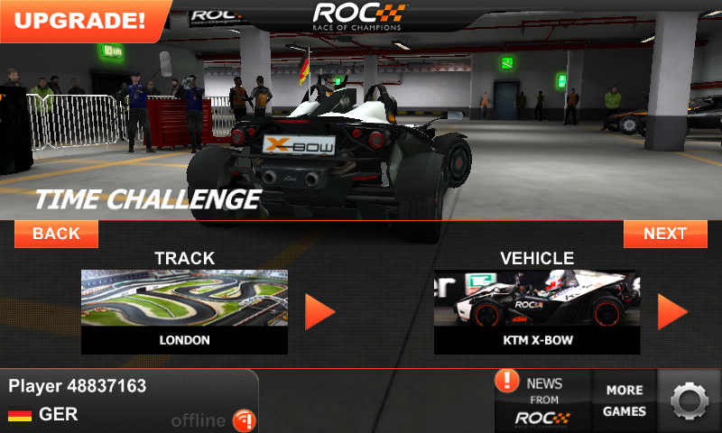 Screenshot of Race of Champions (Android, 2011) - MobyGames