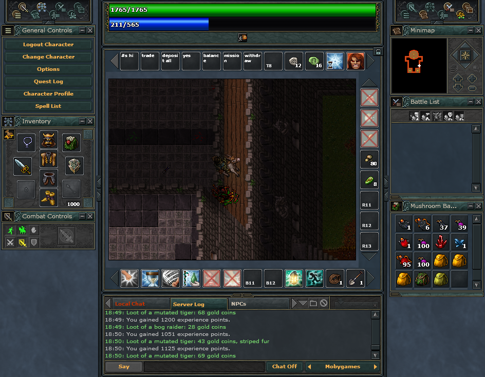Screenshot of Tibia (Browser, 1997) - MobyGames