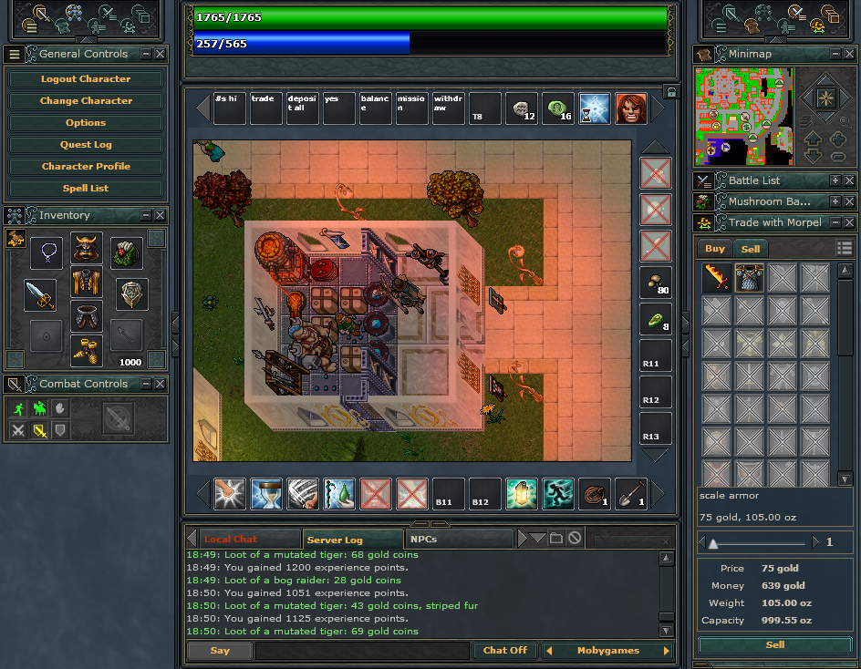 Screenshot of Tibia (Browser, 1997) - MobyGames