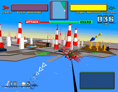 Screenshot of Wing War (Arcade, 1994) - MobyGames