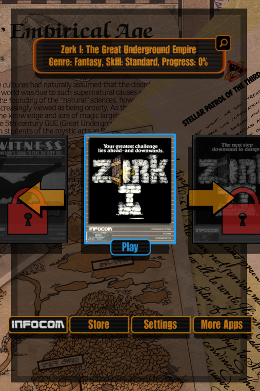 Screenshot of Lost Treasures of Infocom (iPhone, 2012) - MobyGames