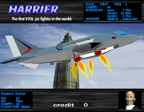 Screenshot of Wing War (Arcade, 1994) - MobyGames