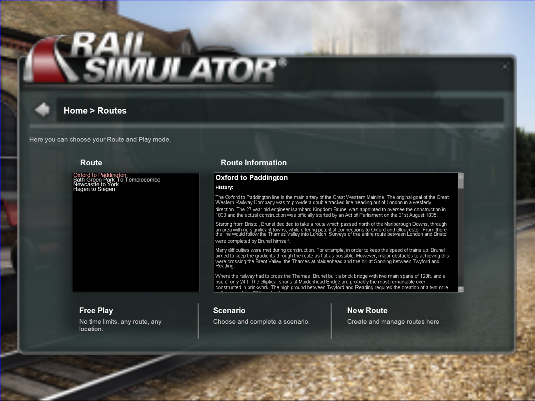 Screenshot of Rail Simulator (Windows, 2007) - MobyGames
