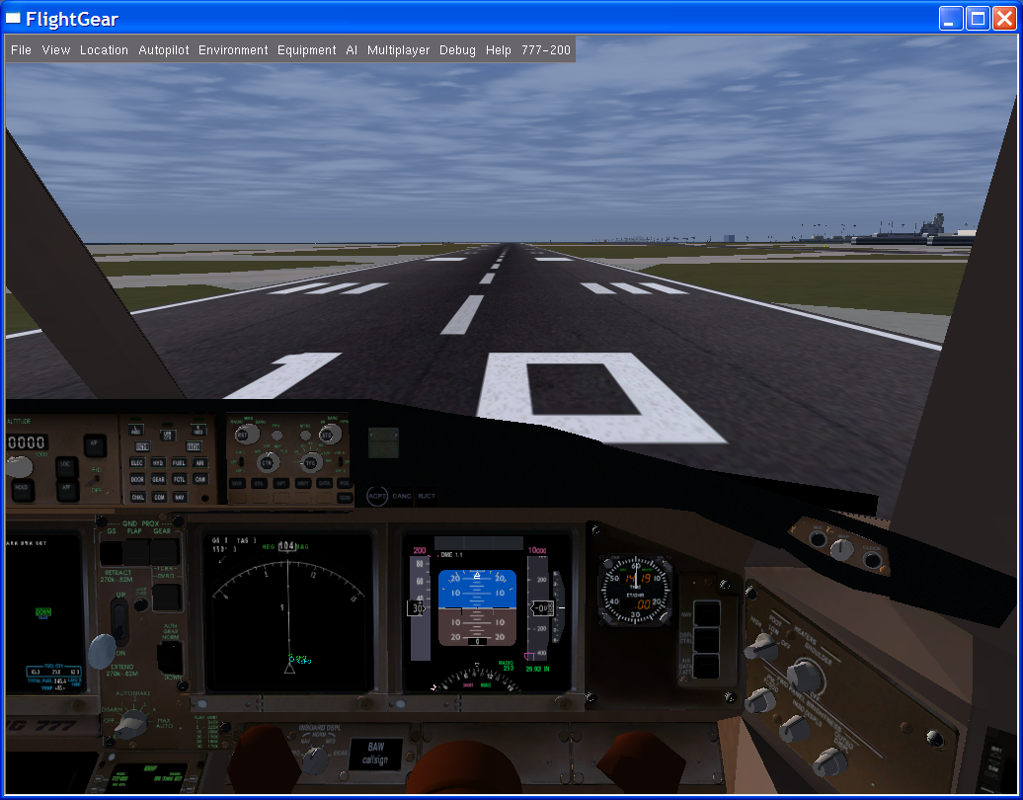 Screenshot of FlightGear (Windows, 1997) - MobyGames