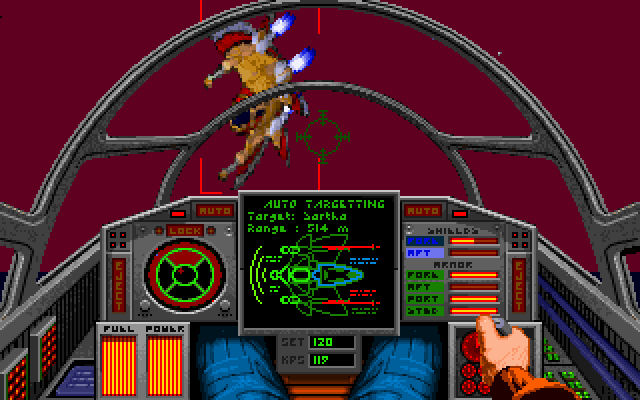 Screenshot of Wing Commander II: Vengeance of the Kilrathi (DOS, 1991 ...
