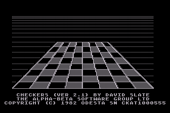 Screenshot of Checkers 2.1 (Atari 8-bit, 1983) - MobyGames