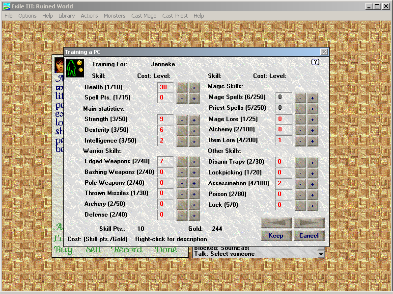 Screenshot of Exile III: Ruined World (Windows 3.x, 1996) - MobyGames