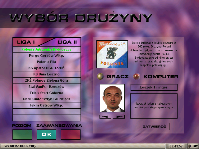 Screenshot of Speedway Manager 98 (Windows, 1998) - MobyGames
