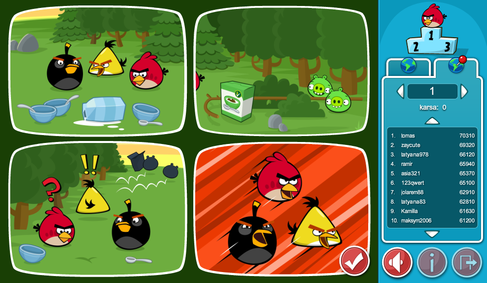 Screenshot of Angry Birds: Breakfast (Browser, 2014) - MobyGames