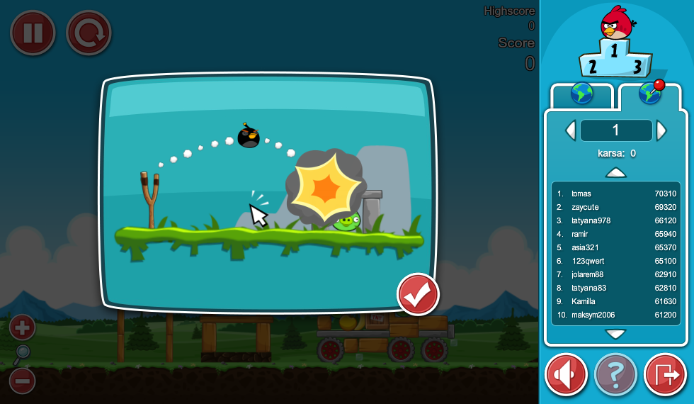 Screenshot of Angry Birds: Breakfast (Browser, 2014) - MobyGames