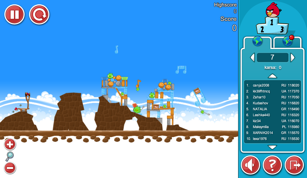 Screenshot of Angry Birds: Breakfast (Browser, 2014) - MobyGames