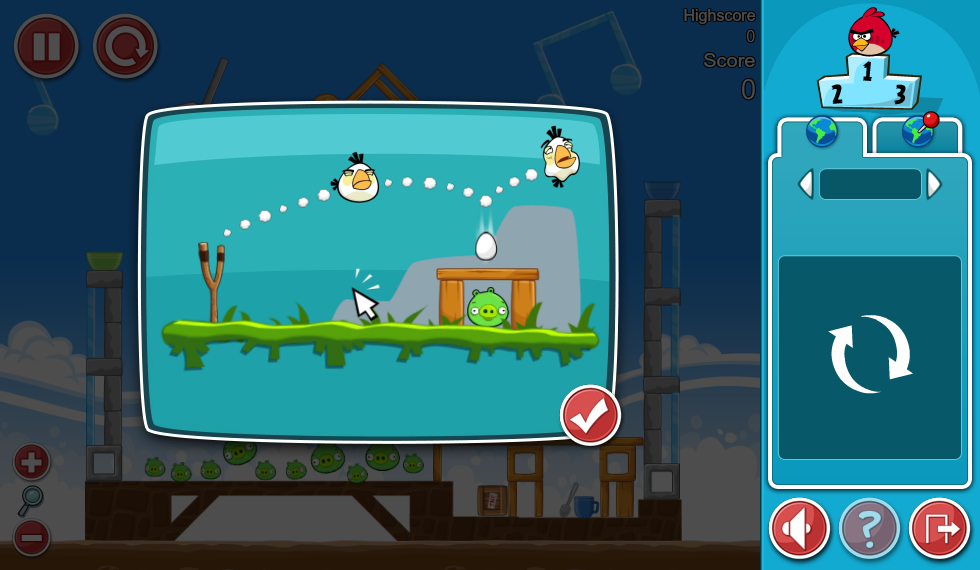 Screenshot of Angry Birds: Breakfast (Browser, 2014) - MobyGames