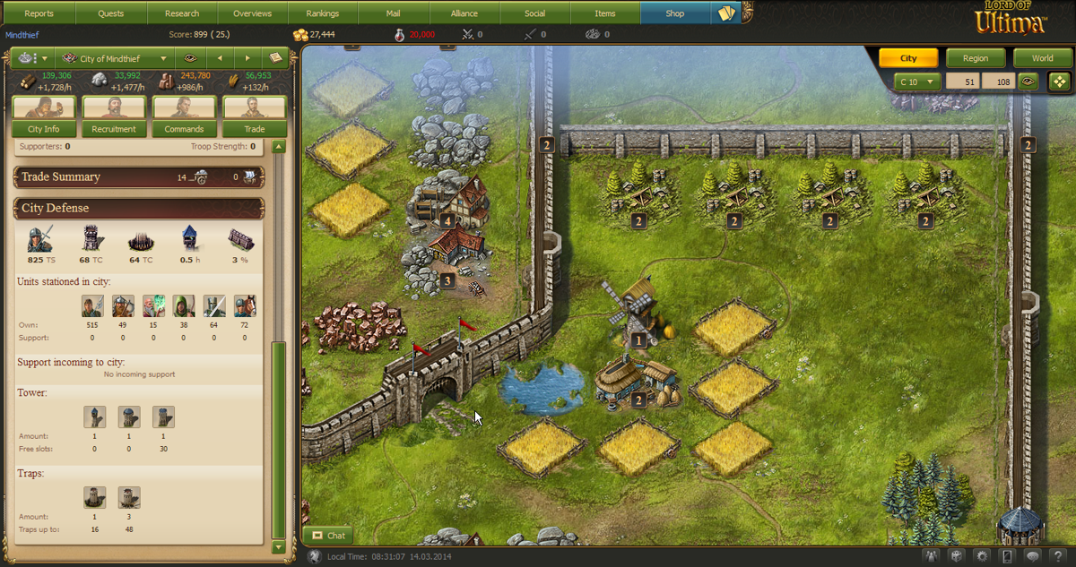 Screenshot of Lord of Ultima (Browser, 2010) - MobyGames