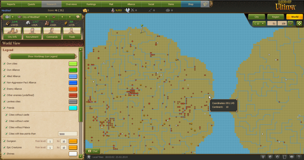 Screenshot of Lord of Ultima (Browser, 2010) - MobyGames