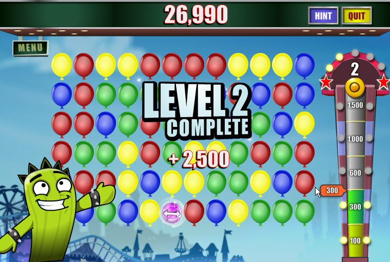 Screenshot of Poppit! Sprint (Browser, 2011) - MobyGames