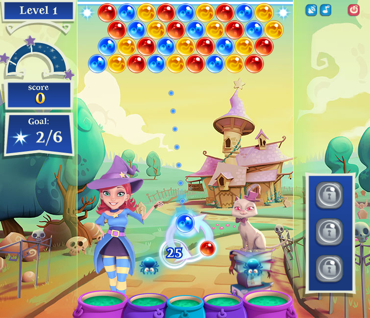 Screenshot of Bubble Witch 2 Saga (Browser, 2014) - MobyGames