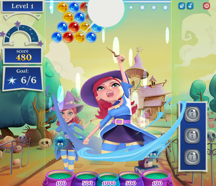 Screenshot of Bubble Witch 2 Saga (Browser, 2014) - MobyGames