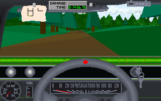 Screenshot of Backroad Racers (DOS, 1993) - MobyGames