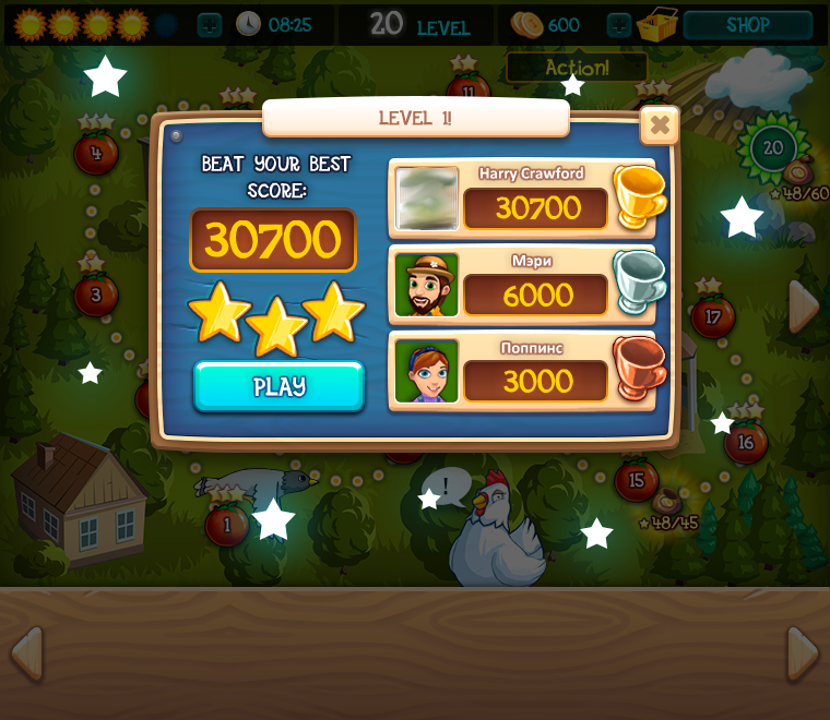 Screenshot of Funny Farm (Browser, 2014) - MobyGames