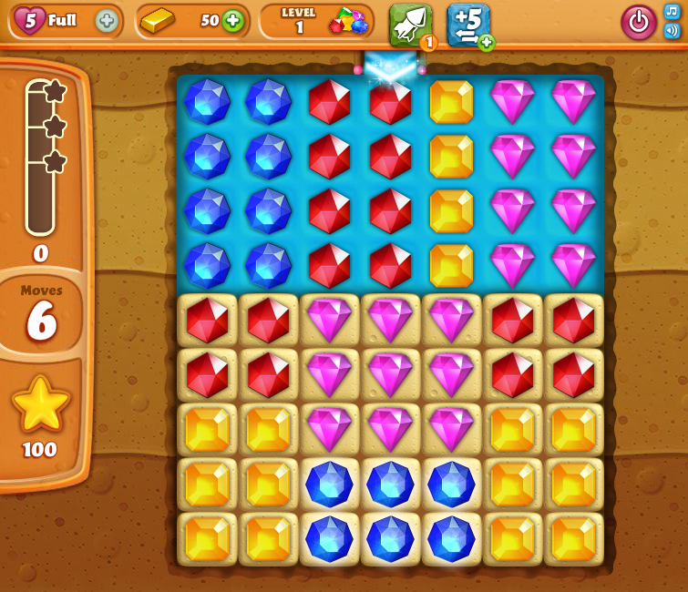 Screenshot of Diamond Digger Saga (Browser, 2014) - MobyGames