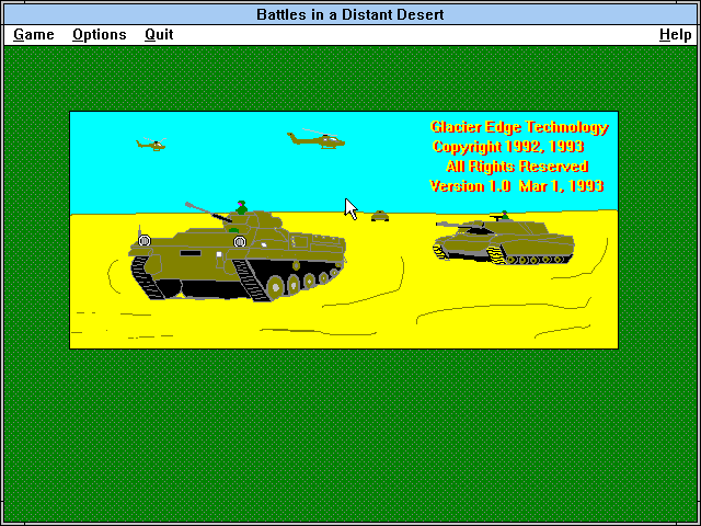 Screenshot of Battles in a Distant Desert (Windows 3.x, 1993) - MobyGames