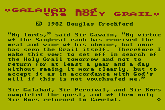 Galahad and the Holy Grail (1982) - MobyGames
