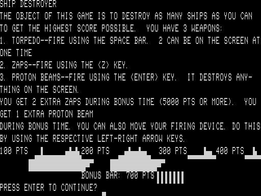 Ship Destroyer (1981) - MobyGames
