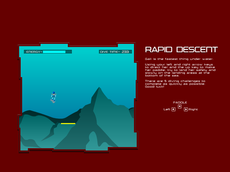 Screenshot of Gali Nuva's Rapid Descent (Browser, 2003) - MobyGames