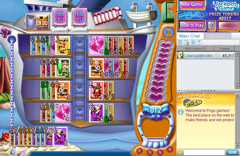 Screenshot of Perfect Pair Solitaire (Browser, 2004) - MobyGames